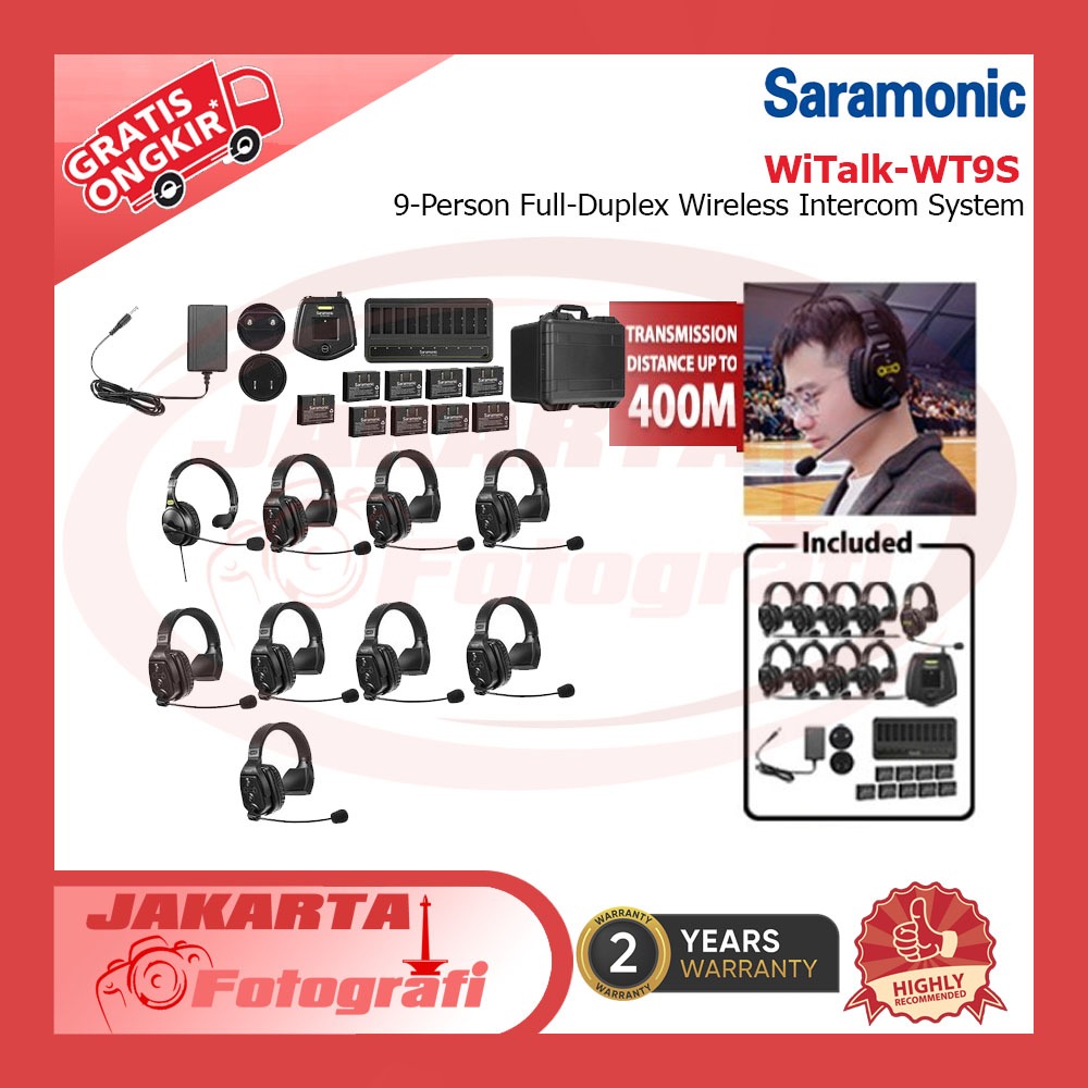 Jual Saramonic WiTalk-WT9S 9-Person Full-Duplex Wireless Intercom System | Shopee Indonesia