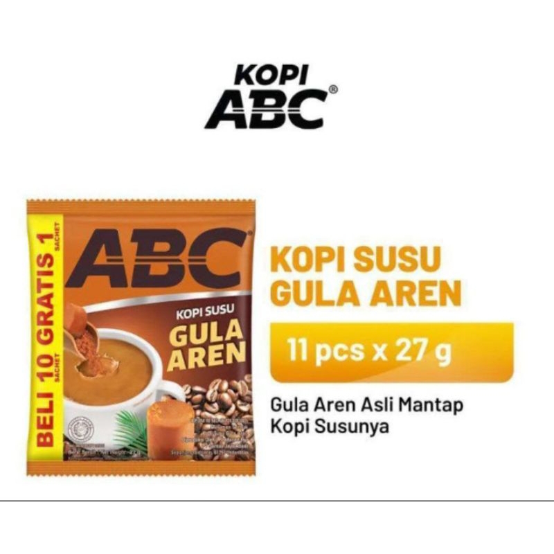 Jual Kopi susu ABC Gula aren 1 renceng ( bonus 1 sachet ) | Shopee Indonesia