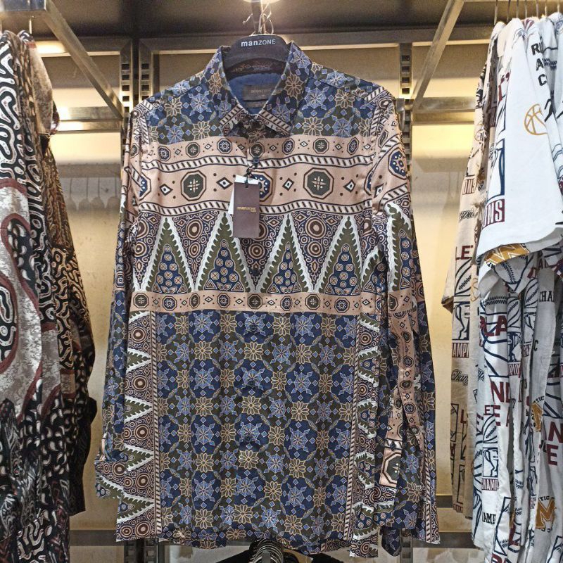 Jual BAJU BATIK LENGAN PANJANG BY MANZONE | Shopee Indonesia