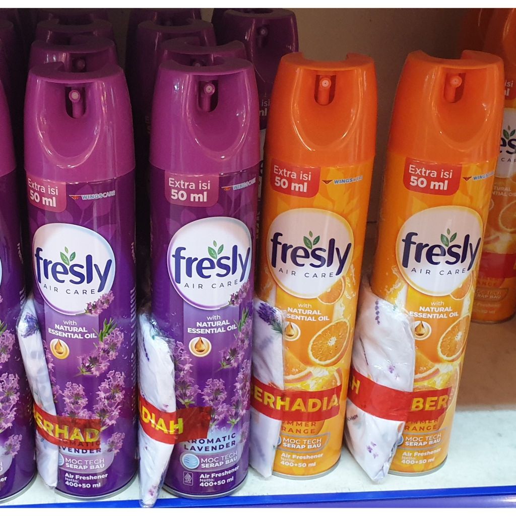 Jual FRESLY AIR CARE PENGHARUM RUANGAN 400 + 50 ML AROMATIC LAVENDER ...