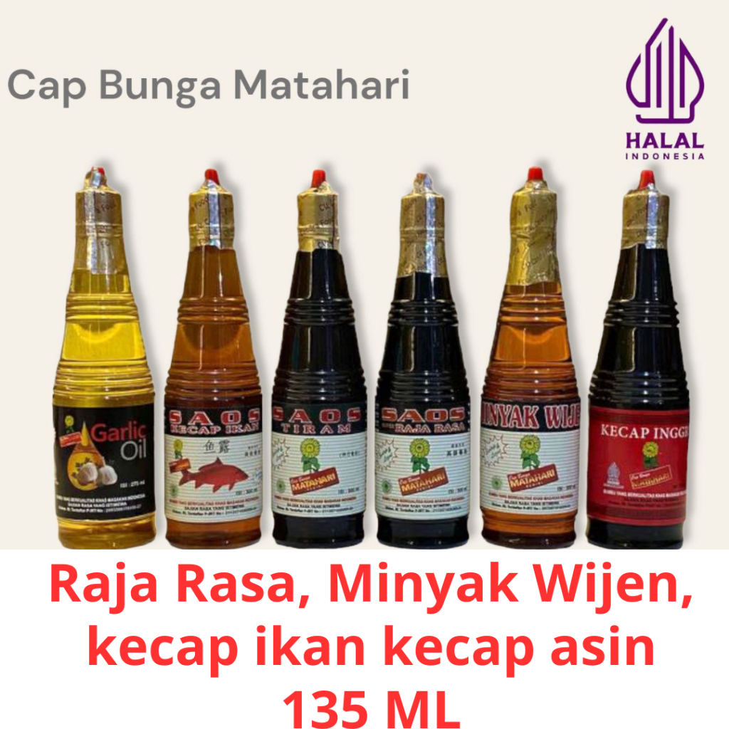 Jual Raja Rasa, Minyak Wijen, kecap ikan kecap asin 135 ML cap bunga ...