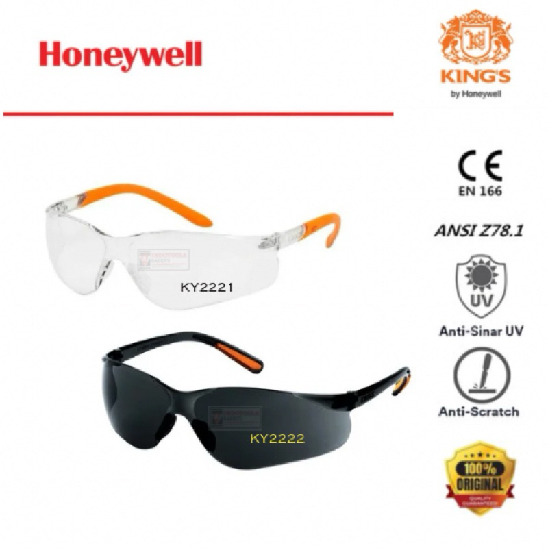 Jual KACAMATA PROYEK Safety King's KY2222 KY2221 Anti-Scratch HONEYWELL ...