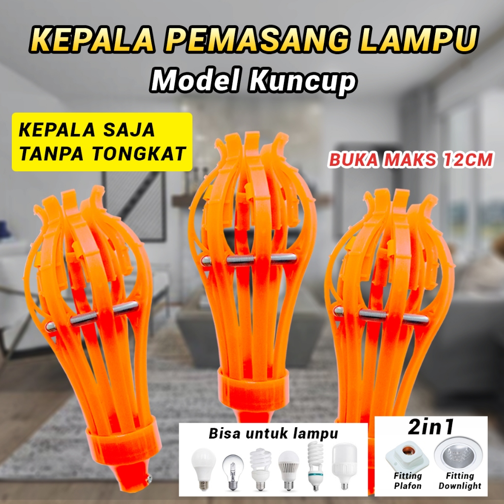Jual Tongkat Stick Pengganti Pemasang Bohlam Lampu Downlight 2in1 ...