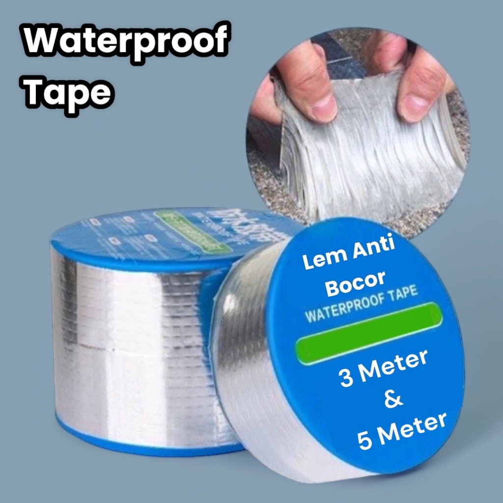 Jual Lakban Anti Bocor Waterproof Alumunium Foil BUTYL Tape Lem anti air tahan panas lengket 3 ...