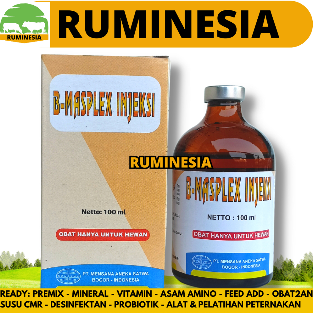 Jual B MASPLEX INJ 100ML - Vitamin B complex Hewan Sapi kambing Domba ...