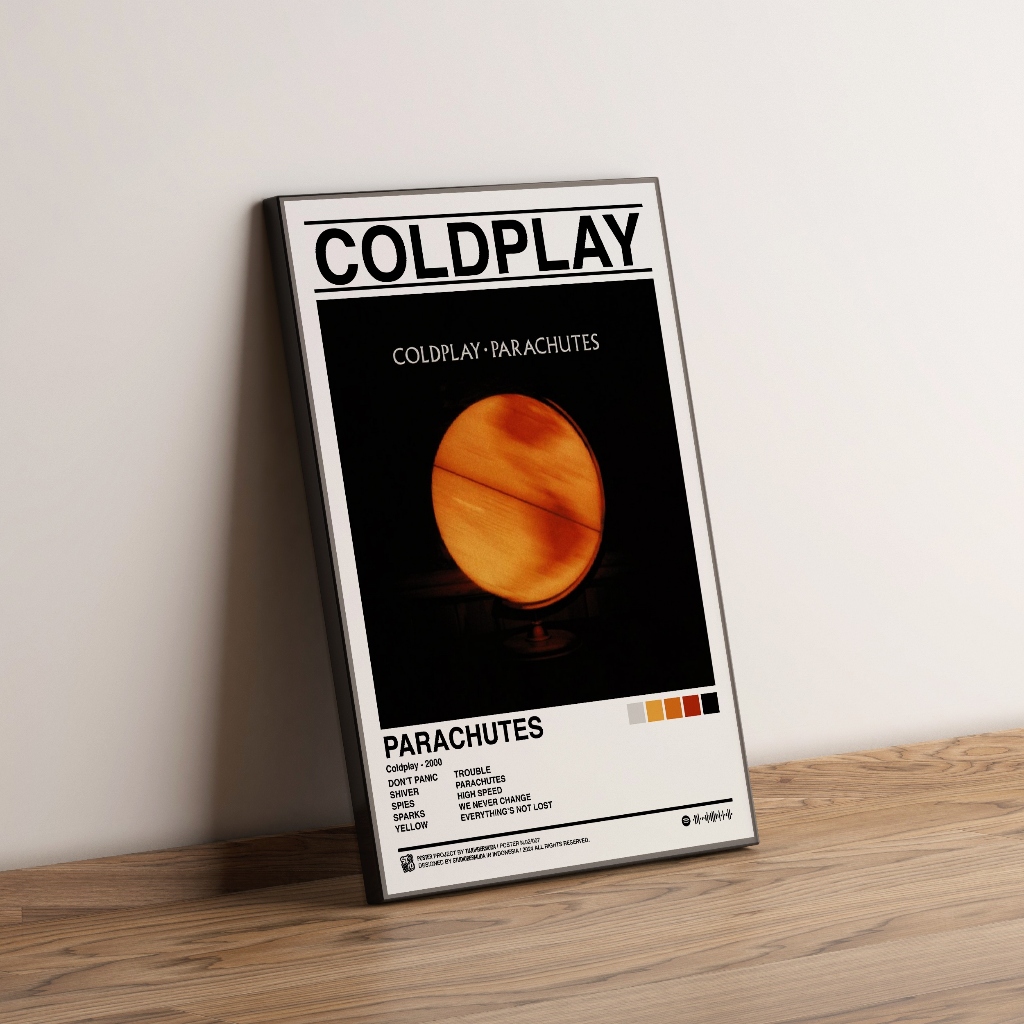 Jual POSTER Cover Album "Coldplay " Aesthetic + Frameblock Fiber ...
