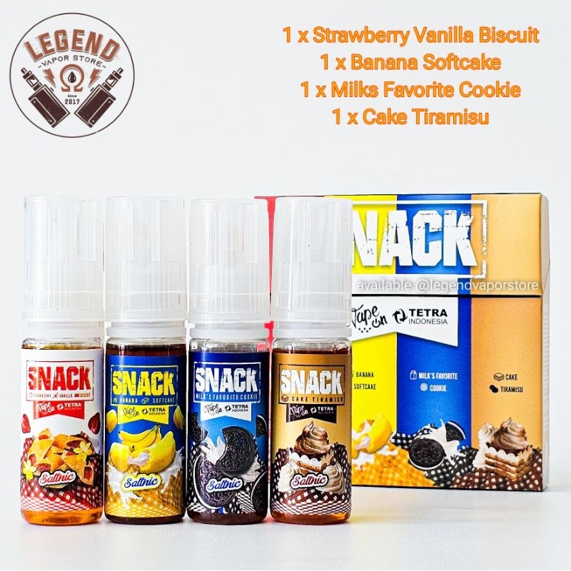 Jual SALT NIC - LIQUID SNACK Creamy Pack 15ML x 4 25MG AUTHENTIC ...