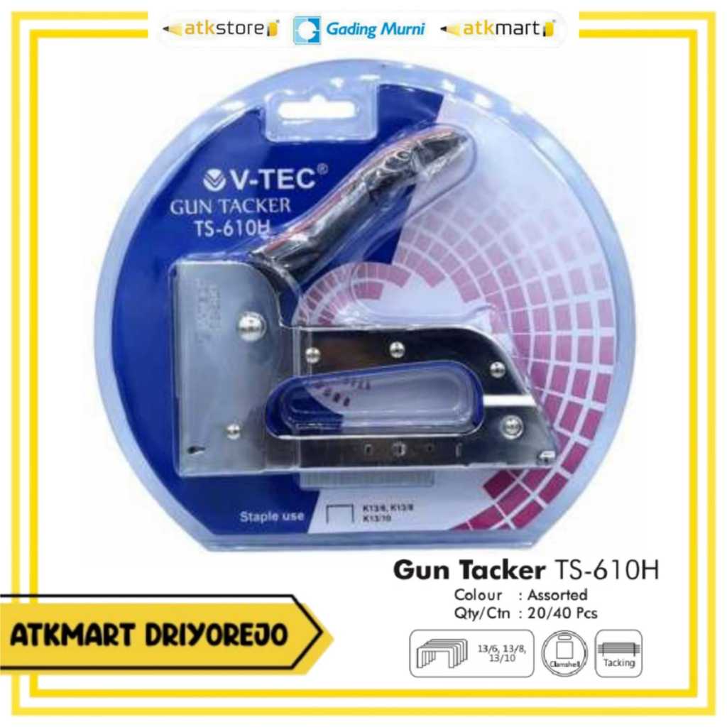 Jual V-TEC GUN TACKER TS-610H - STAPLER TEMBAK - STAPLES | Shopee Indonesia