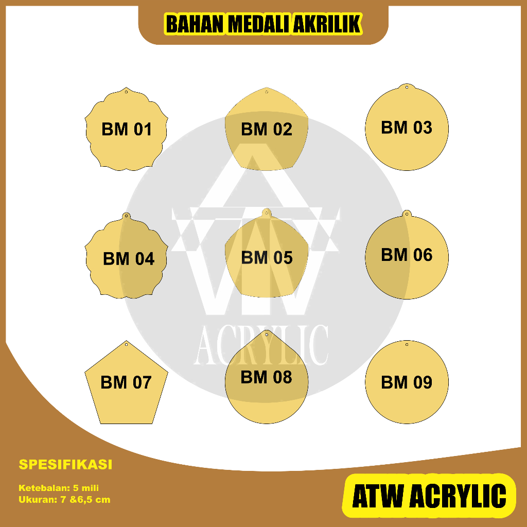 Jual BAHAN MEDALI AKRILIK BENING 5 MILI | Shopee Indonesia