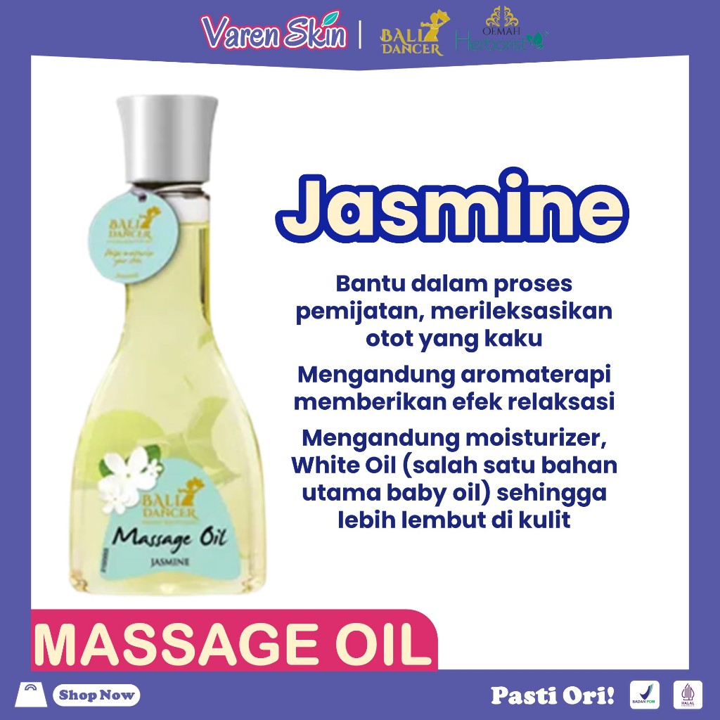 Jual HERBORIST BALI DANCER Massage Oil Jasmine 150 ml | Shopee Indonesia