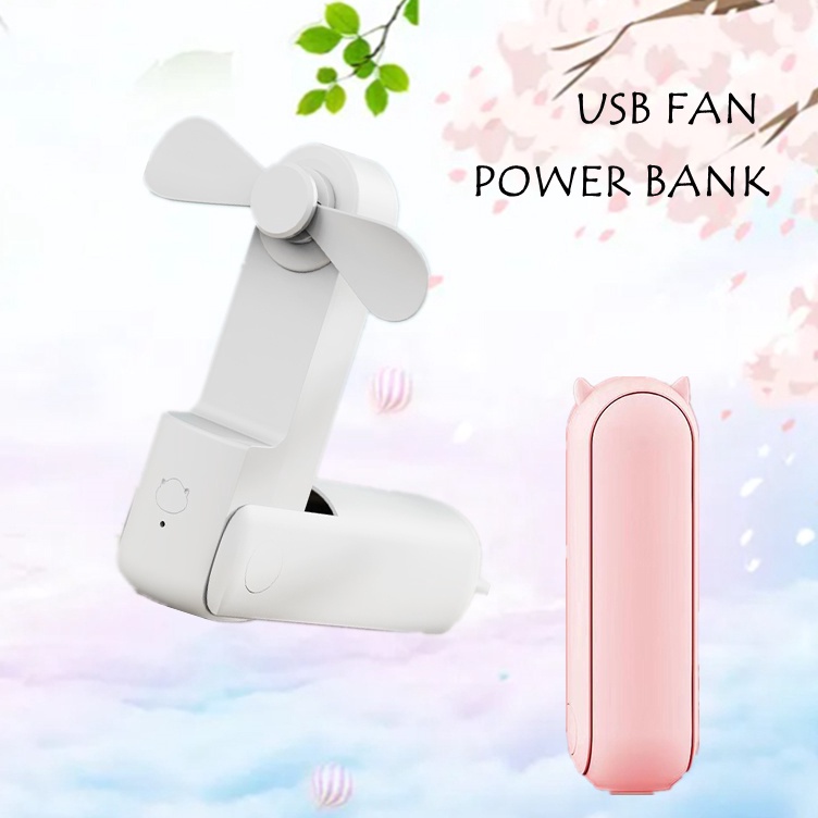 Jual Nsf Kipas Angin Portable Mini Fans Power Bank 2 in 1 USB ...