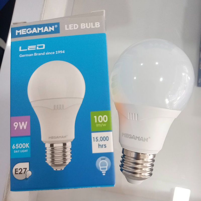 Jual Lampu LED Bohlam/A bulb/ 9watt 6500k/3000k- Megaman | Shopee Indonesia