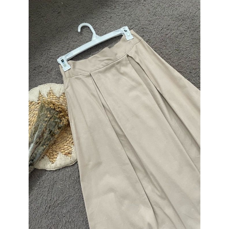 Jual Lunar Flare Skirt - Rok Wanita Cotton Twil Korean Skirt Style ...