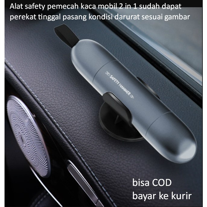 Jual Alat safety pemecah kaca mobil 2 in 1 sudah dapat perekat tinggal ...
