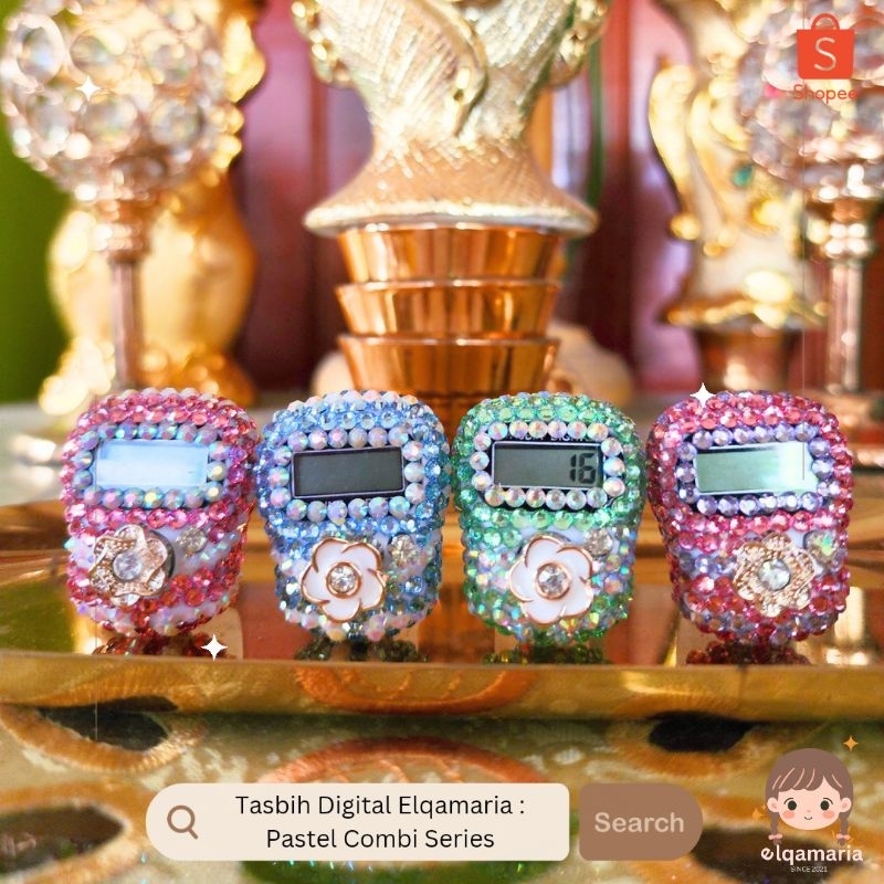 Jual Pastel Series - Tasbih Digital Cantik Hias Swarovski Premium Non ...