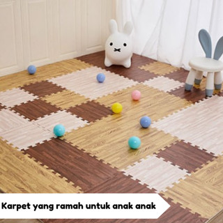 Jual Puzzle Alas Lantai Evamat Wood / Karpet Eva Puzzle Motif Kayu ...