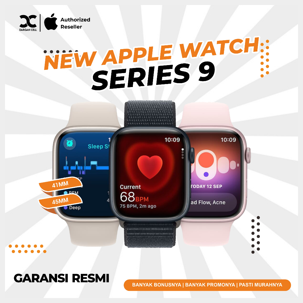 Jual APPLE WATCH SERIES 9 41MM/45MM NEW GARANSI RESMI | Shopee Indonesia