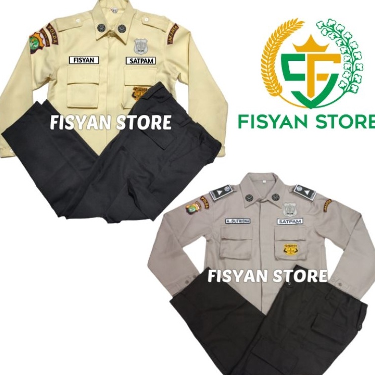 Jual High Quality Seragam PDL Security Krem Seragam PDL Satpam Coklat ...