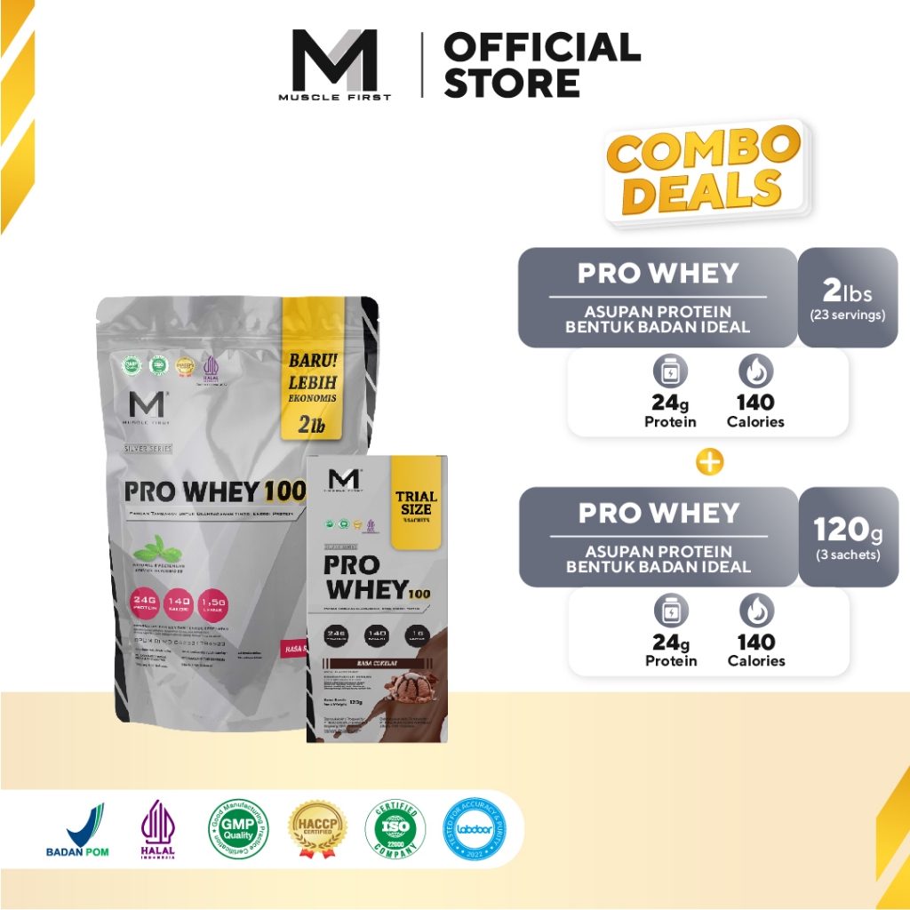 Jual [BUNDLE] MUSCLE FIRST Whey 100 2Lbs + Whey 100 Box - Suplemen ...