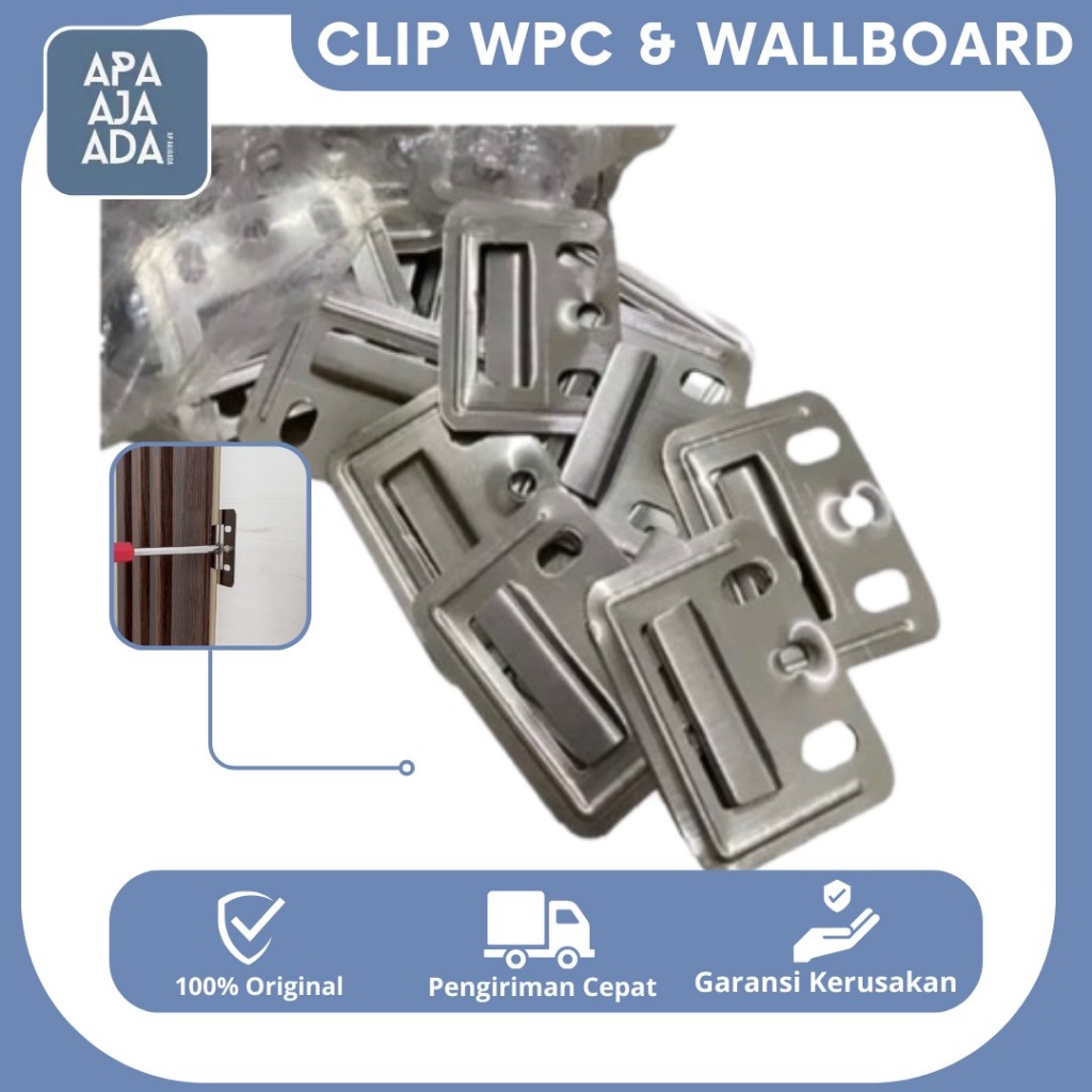 Jual Clip Wallboard & Wallpanel Wpc isi 100/ 1pack | Shopee Indonesia