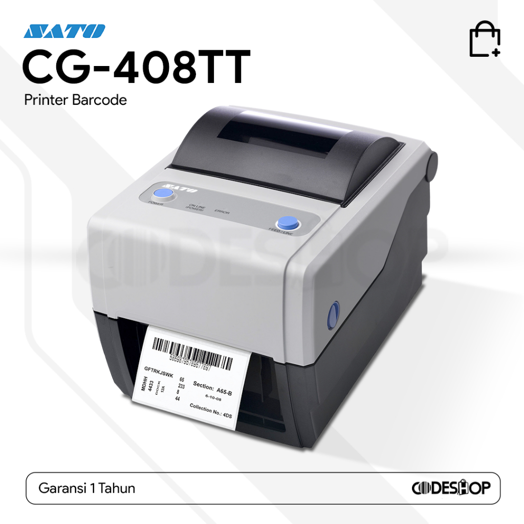Jual Sato CG408TT Barcode Printer Cetak Label Resi USB Paralel | Shopee ...