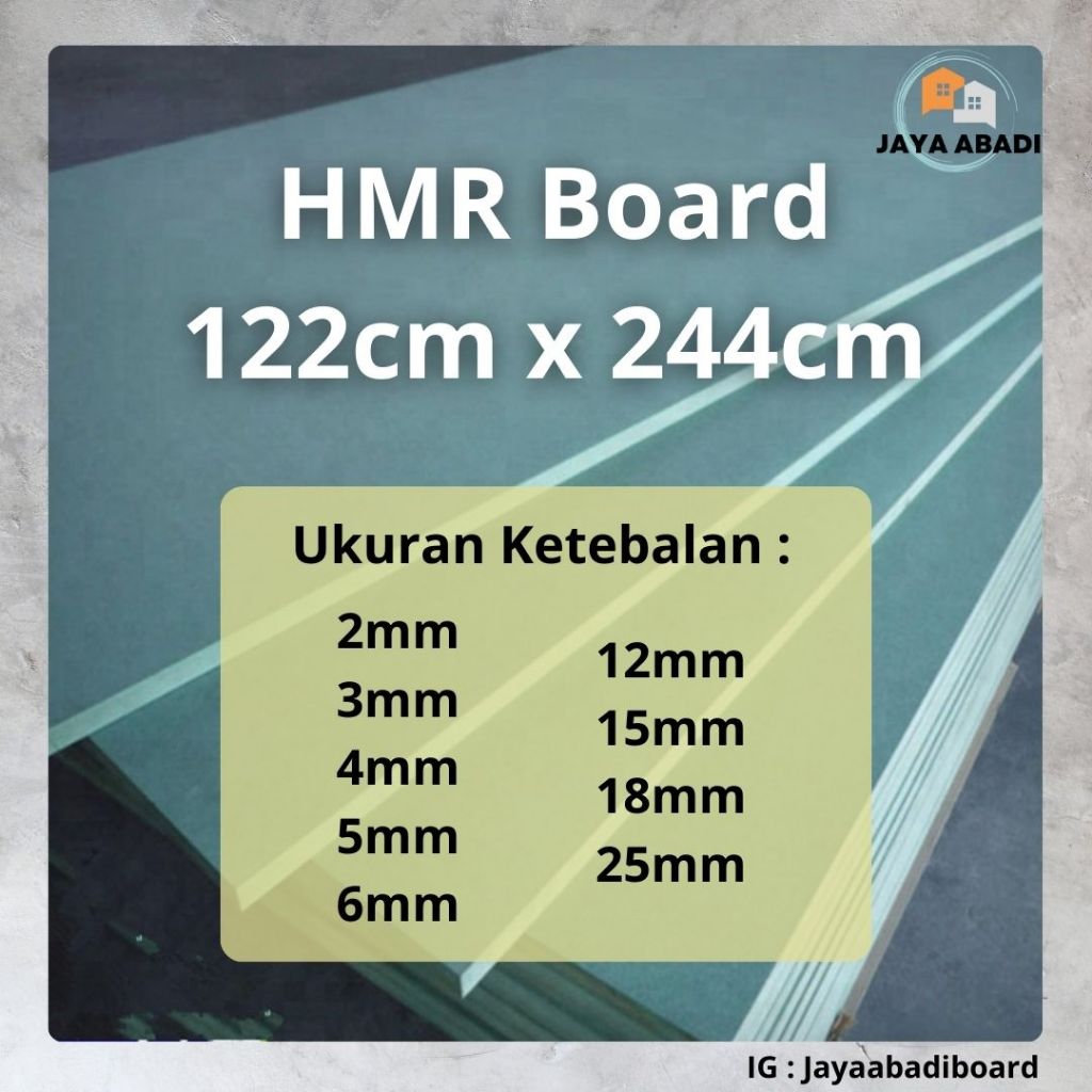 Jual HMR Board / Papan HMR Kayu Olahan 122cm x 244cm Ketebalan 18mm s/d ...