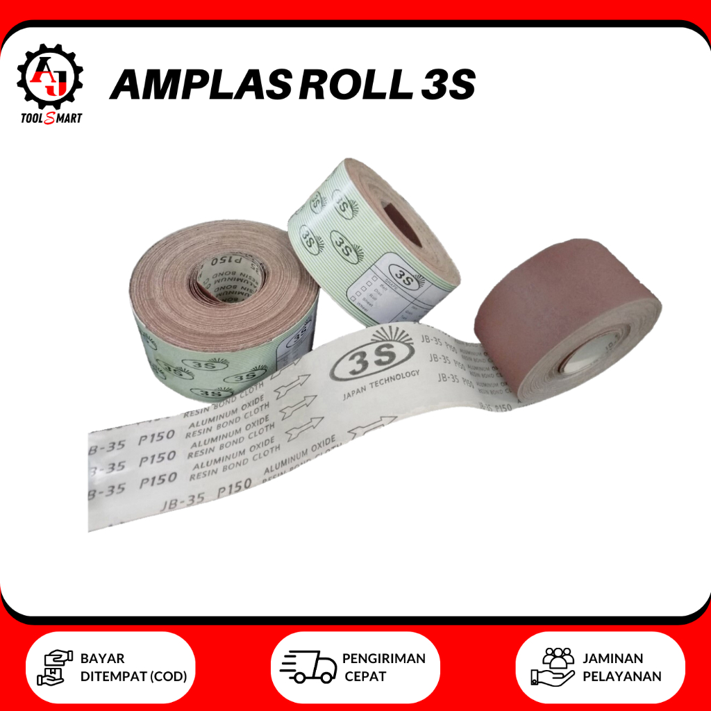 Jual Amplas Roll 3S Amplas Grit 150 Amplas Gulung | Shopee Indonesia