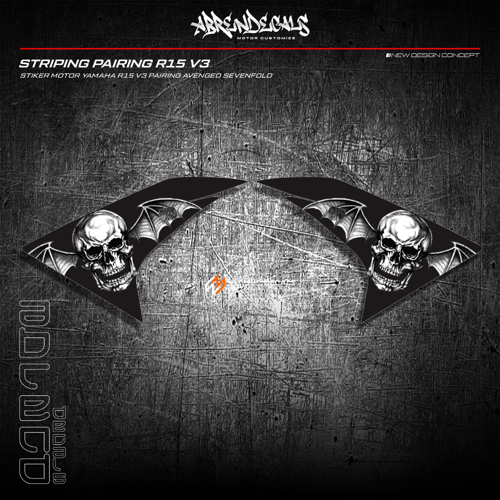 Jual STIKER PAIRING R15 V3 AVENGED SEVENFOLD CUSTOM | Shopee Indonesia