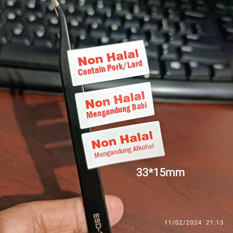 Jual Sticker Label Makanan Halal Non Halal | Shopee Indonesia