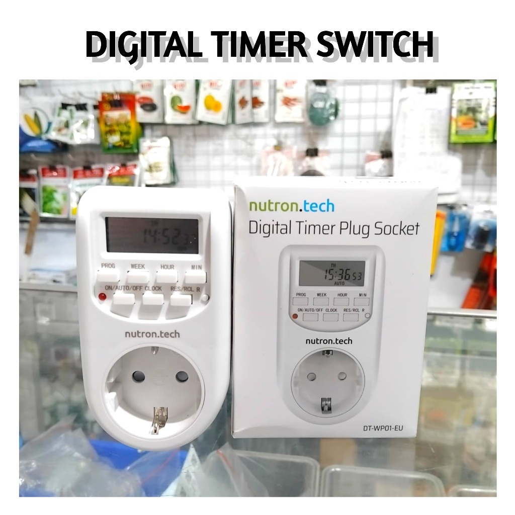 Jual Digital Timer Switch Stop Kontak Pengatur Arus Listrik Otomatis On ...