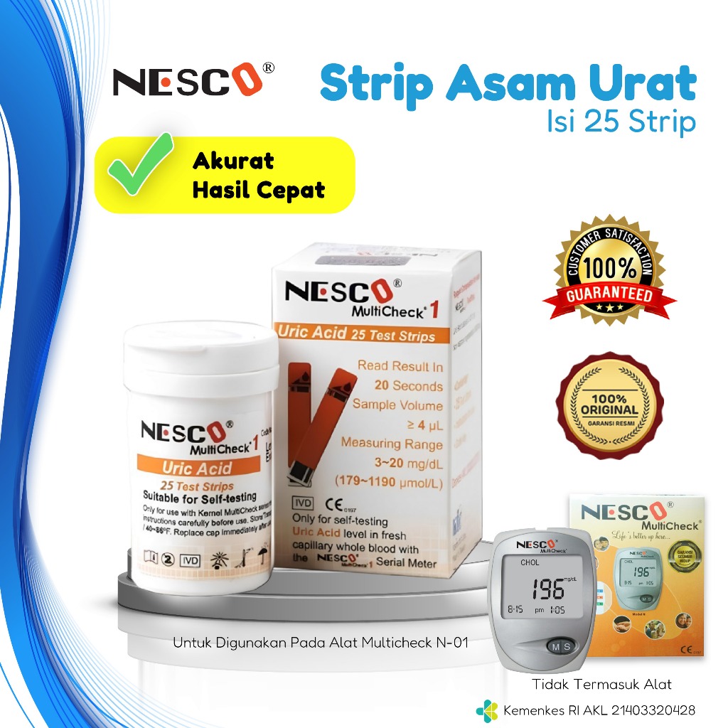 Jual Made in Taiwan NESCO Strip N UA Isi 25 – Refill Tes N UA untuk ...