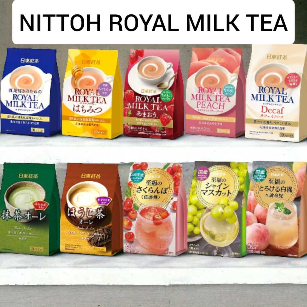 Jual Royal Milk Tea Nittoh Japan Matcha Green Tea Hojicha Strawberry ...