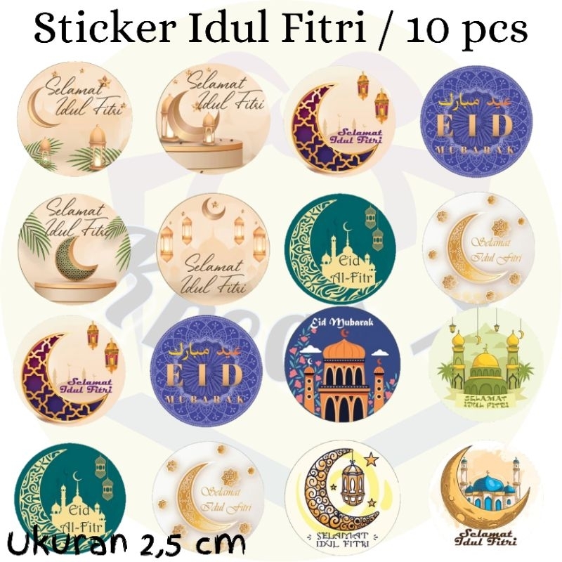 Jual STICKER LABEL IDUL FITRI / STICKER LEBARAN 2,5 CM PER 10 PCS ...