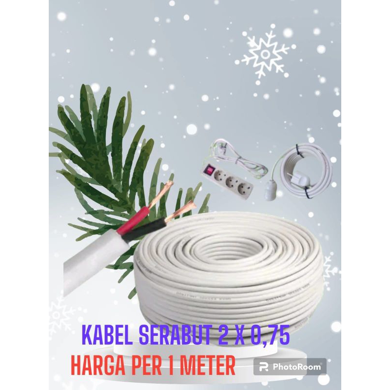 Jual Kabel Listrik Serabut 2x0.75 Putih/Kabel HY0 2X0.75 Putih/Harga PER 1 METER | Shopee Indonesia