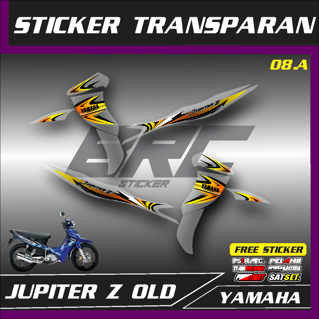 Jual STRIPING TRANSPARAN JUPITER Z OLD BURHAN VARIAN WARNA RACING BRC ...