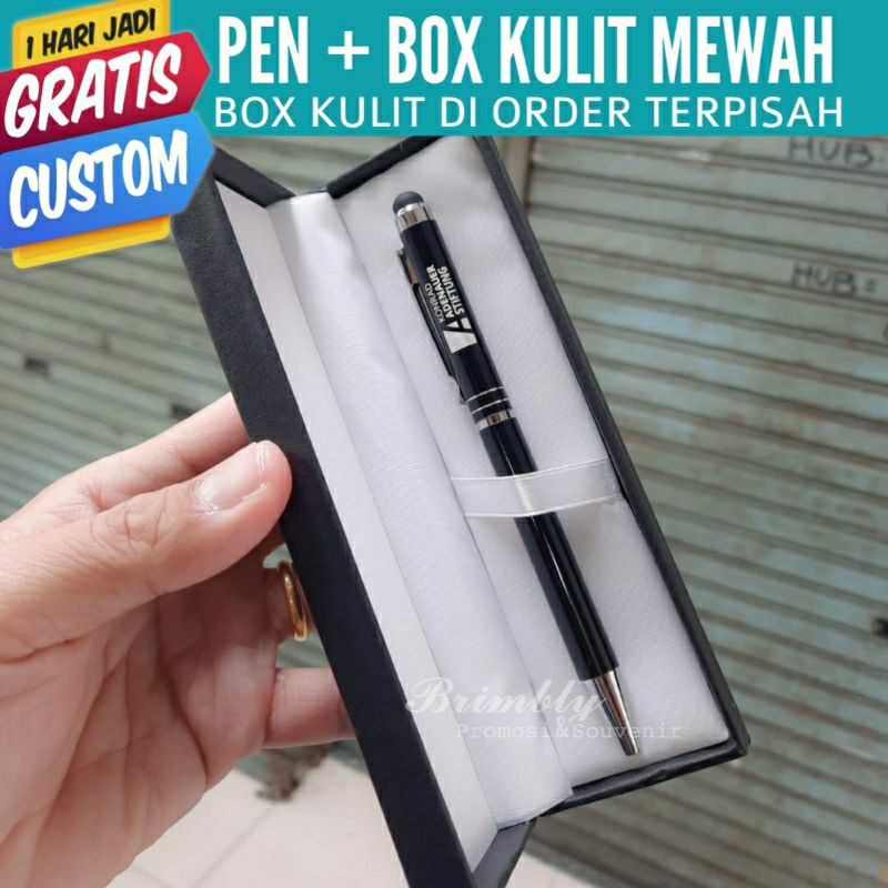 Jual Pen stylus metal 2in1 Besar + Gratis Custom | Pen metal cetak nama ...