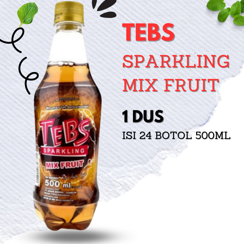 Jual TEBS Sparkling With Mix Fruit 500ML 1 Dus Isi 24 Botol | Shopee Indonesia