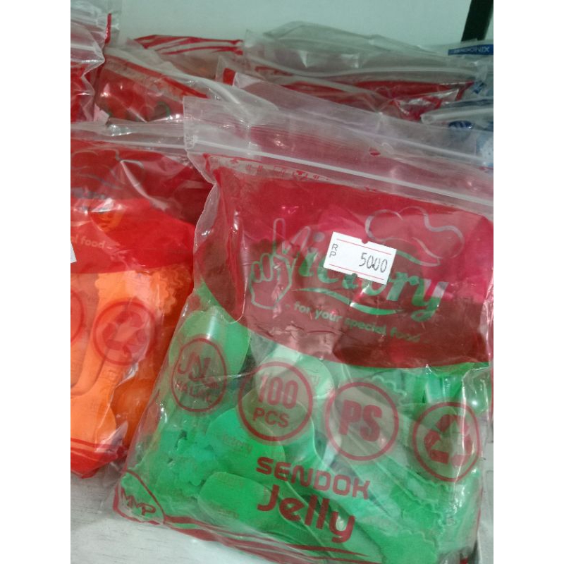 Jual sendok jelly victory warna isi 100 | Shopee Indonesia