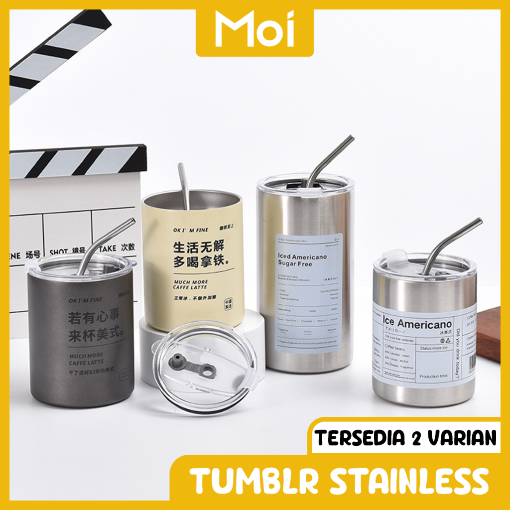 Jual Cangkir Tumbler Kopi Stainless Steel Ukuran 320ml & 600ml Tumblr ...