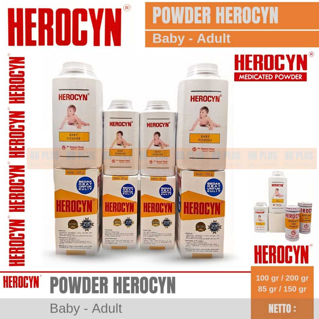 Jual Herocyn Baby Powder 100g / 200g | Shopee Indonesia