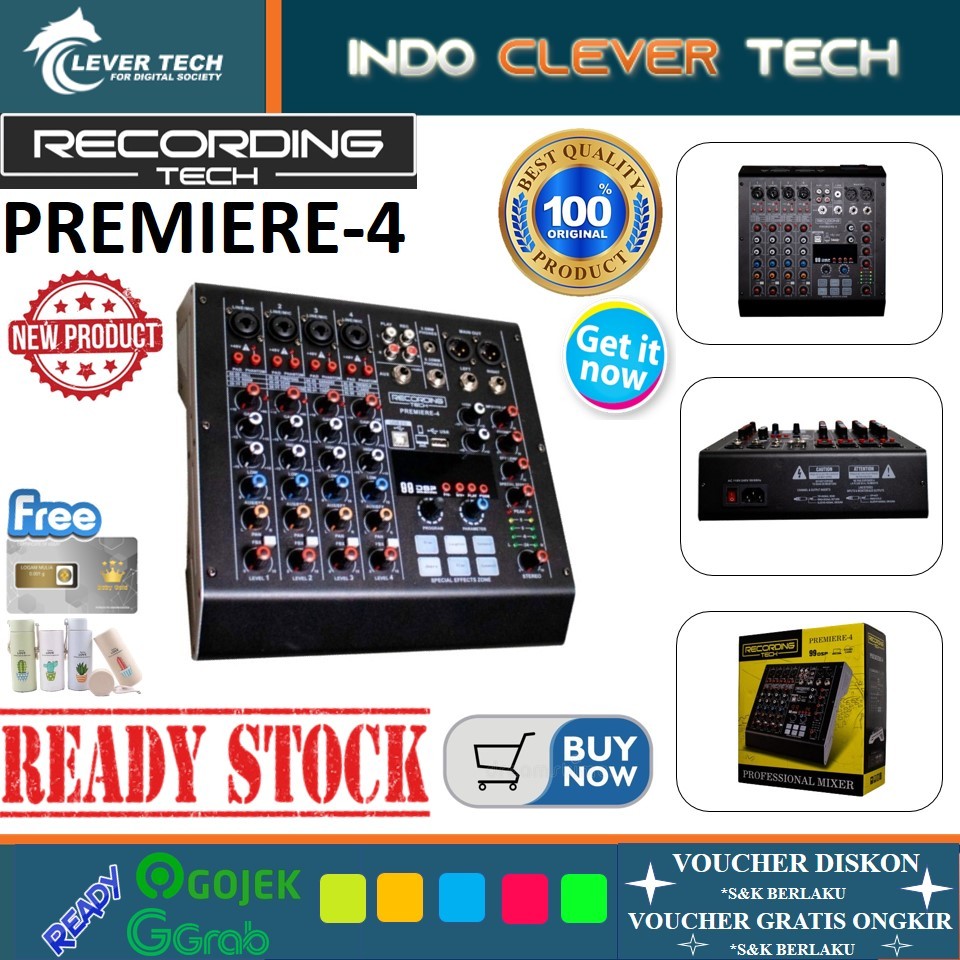 Jual RECORDING TECH PREMIERE-4 Audio Mixer Console | Premiere4 | Shopee ...