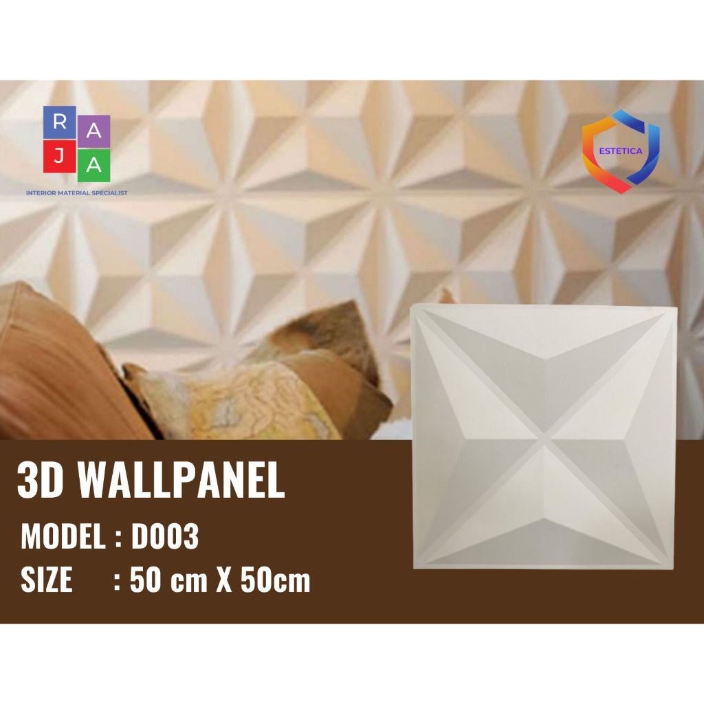 Jual 3D Wallpanel Wallpaper Dinding PVC 3D Ukuran 50 cm x 50 cm ...