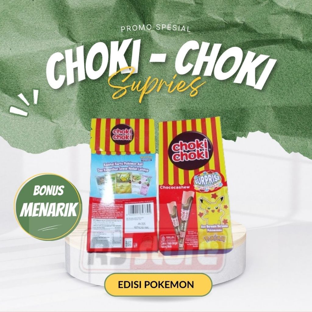 Jual CHOKI CHOKI SURPRISE CHOCO-CASHEW 5 PCS X 10 GR - COKLAT Edisi ...