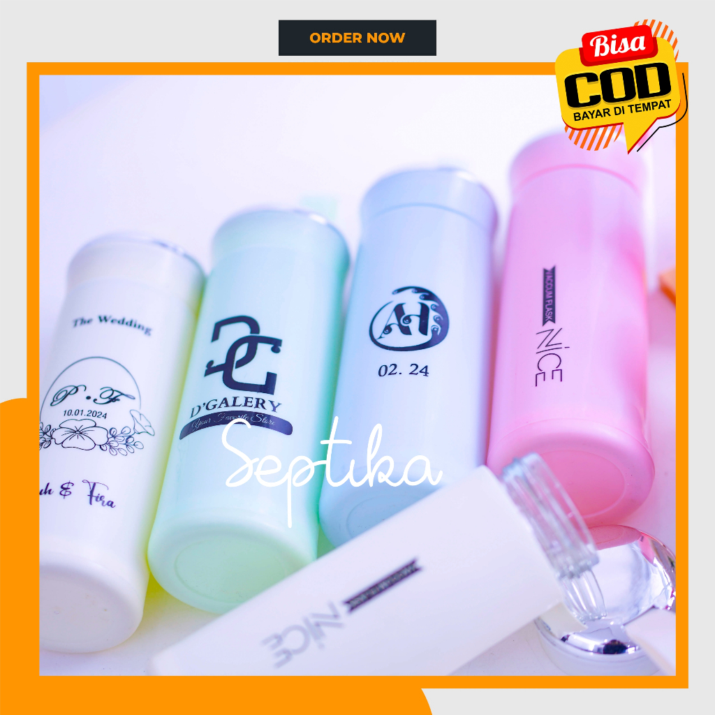 Jual Souvenir Botol Kaca Tumbler Doff Sablon Dove 420 Ml Tali Silver ...