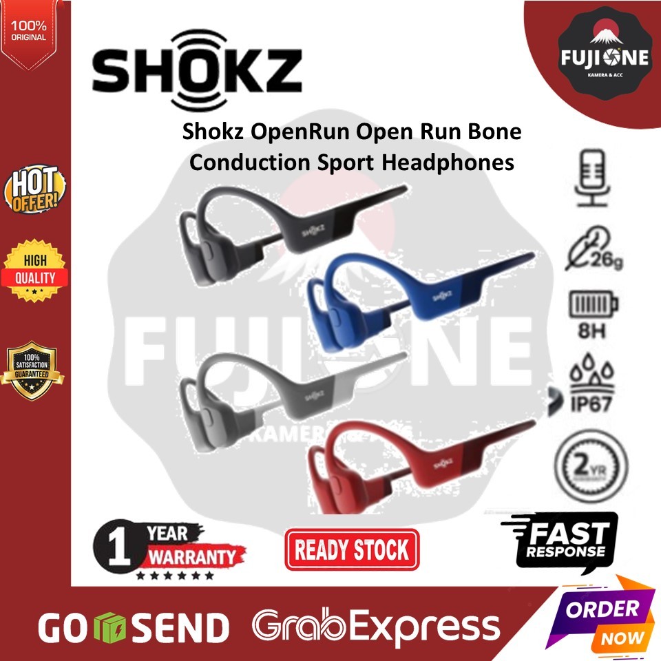 Jual Shokz OpenRun Open Run Bone Conduction Sport Headphones - GARANSI ...