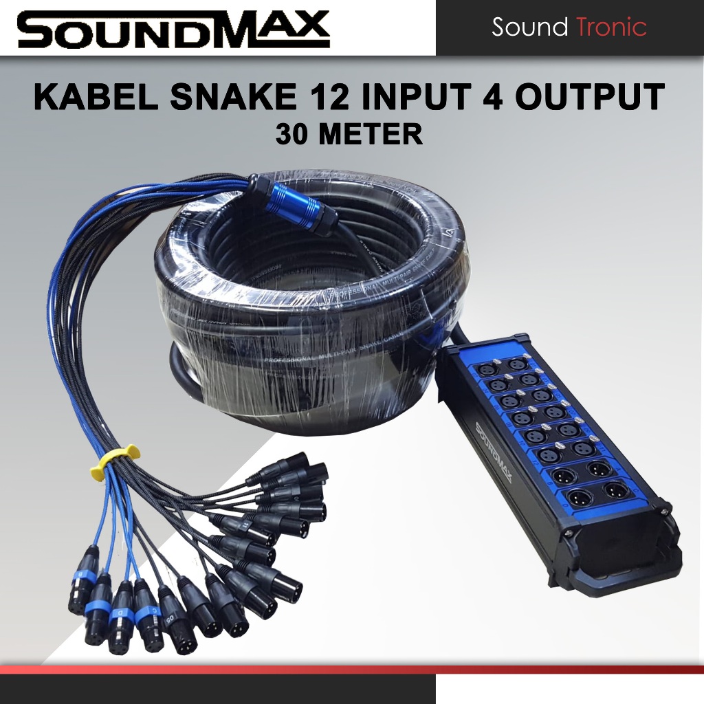 Jual Kabel Snake SOUNDMAX 12+4 12 channel 30meter | Shopee Indonesia