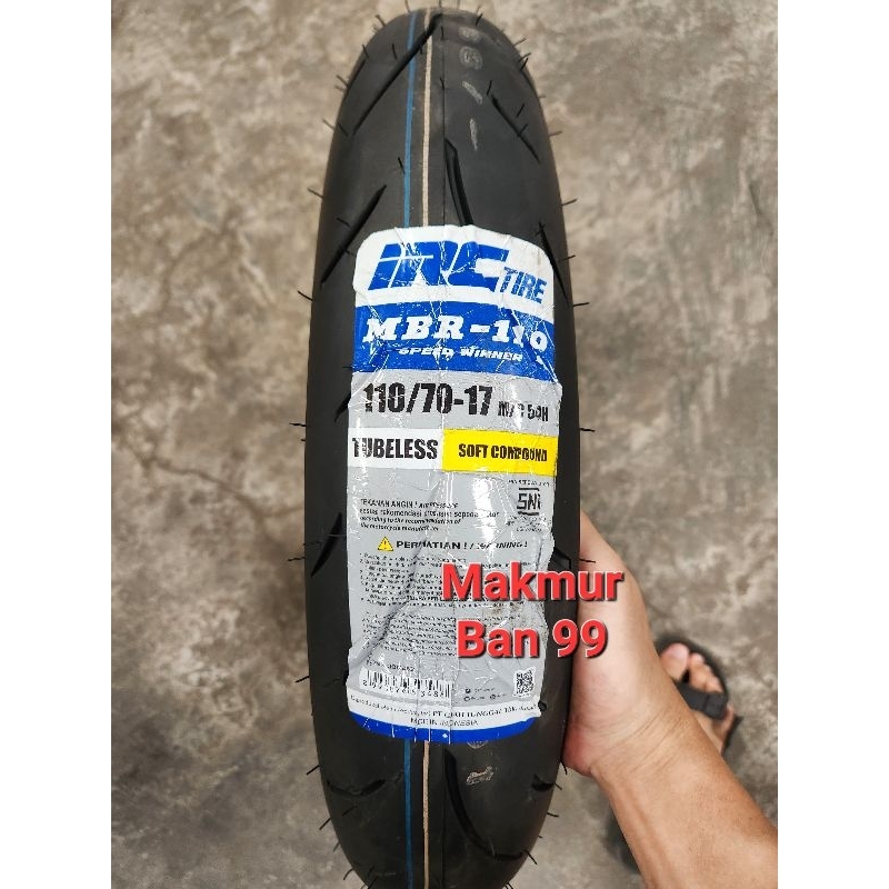 Jual Ban IRC 110/70-17 MBR110 Speed Winner Soft Compound Tubeless ...
