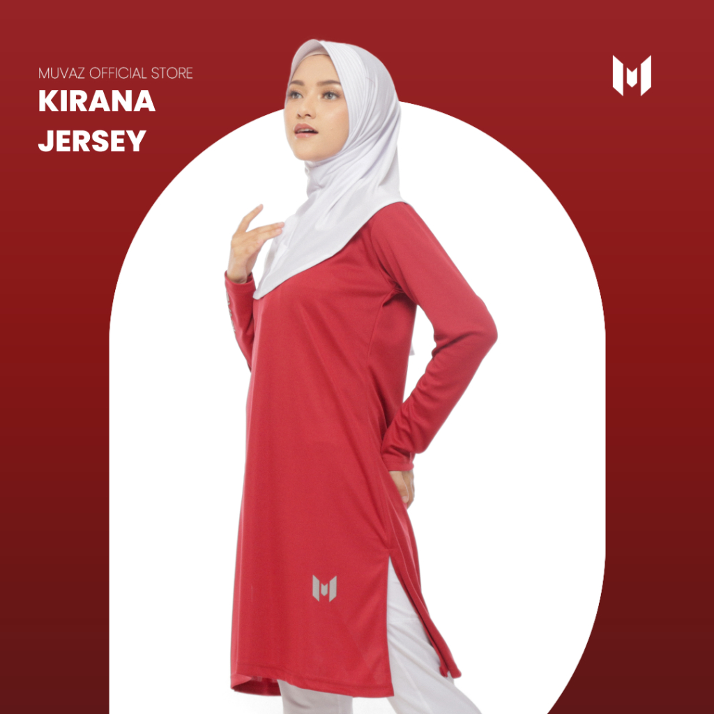 Jual Muvaz Kirana Jersey- Kaos Olahraga Muslimah Tunik JunDW | Shopee Indonesia