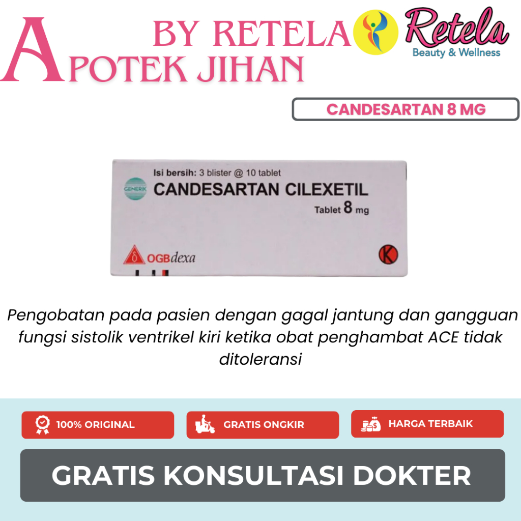 Jual Candesartan Dexa 8 mg 1 Box 30 Tablet | Shopee Indonesia