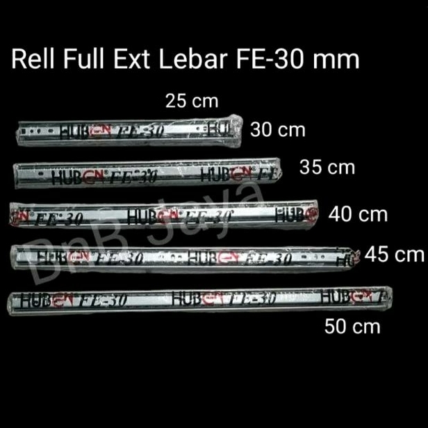 Jual Rel Full Extention merk Huben FE 30x45 cm LEBAR 30 mm | Shopee ...